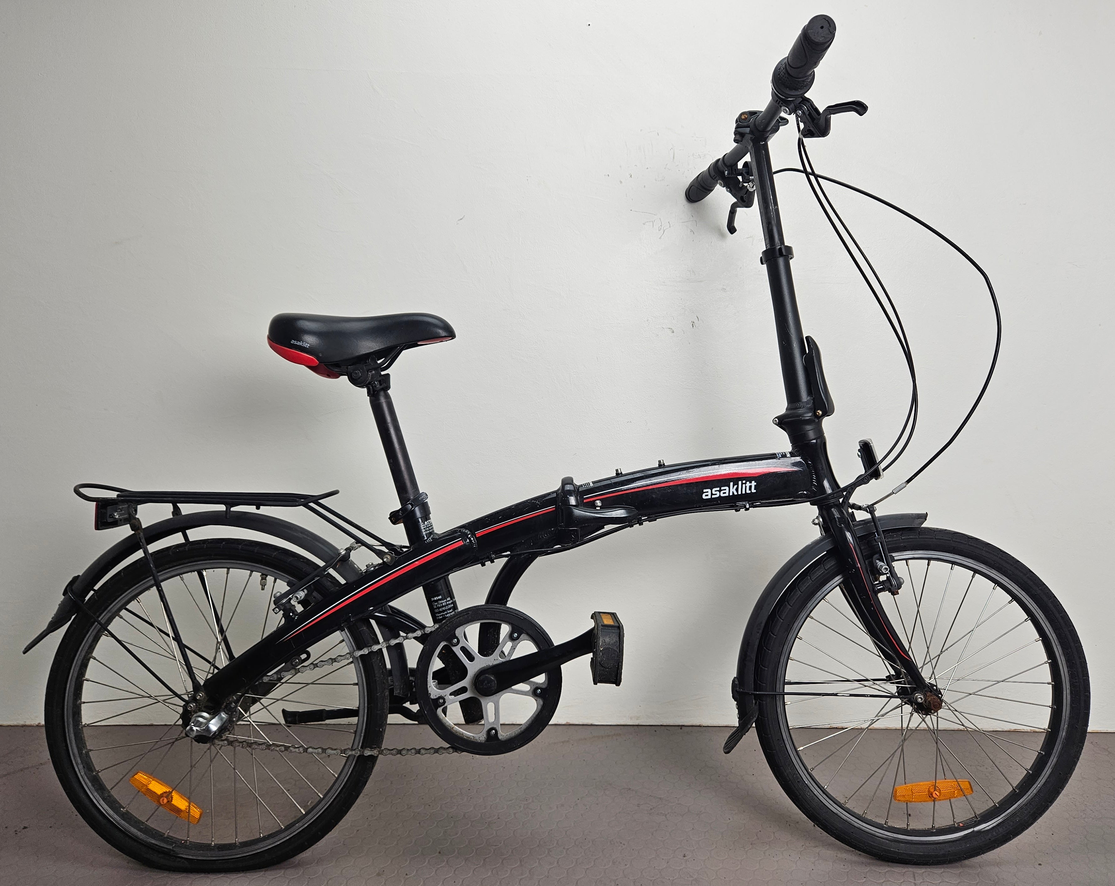Asaklitt hopfällbar, 20", 3 växlar, bättre begagnat skick – Cykeloutlet